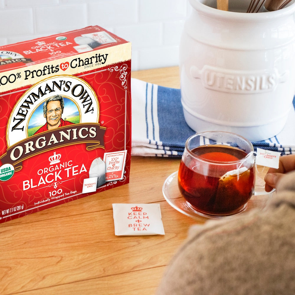 Newman's Own Organics Hot Black Tea 100 Count Tea Bags